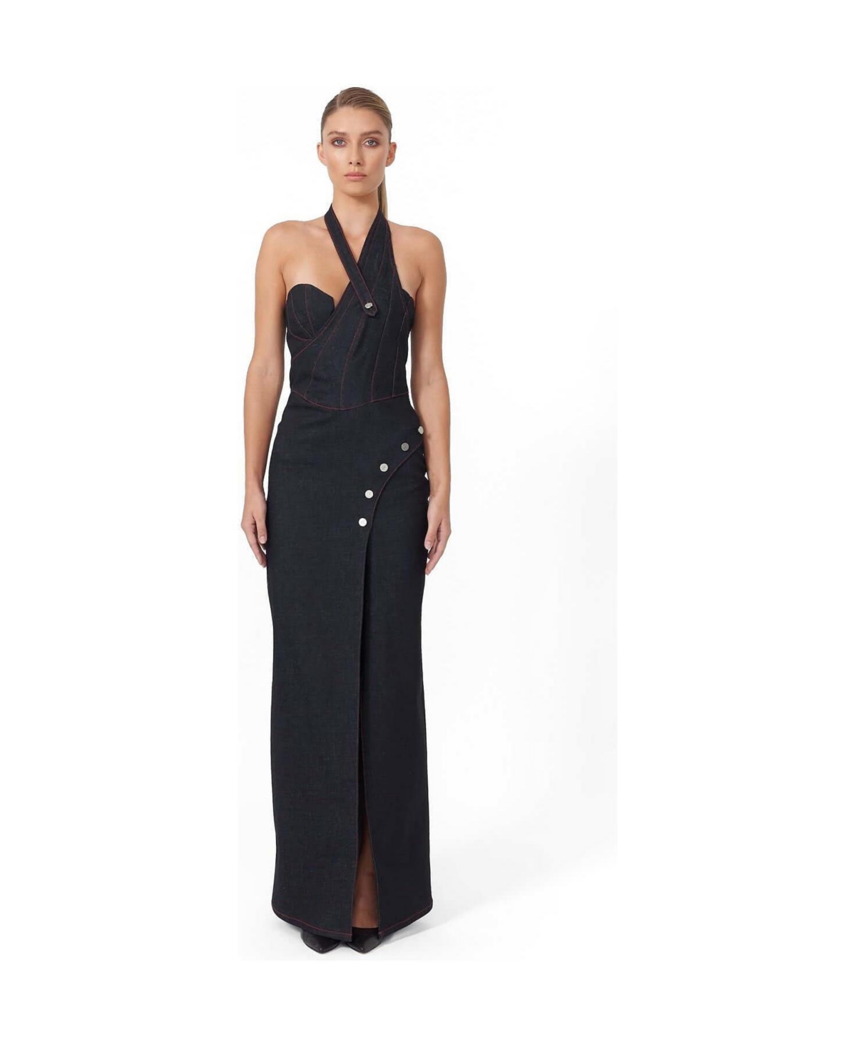 Click here for Jendue Womens Davidson Denim Maxi Dress - One Shou... prices