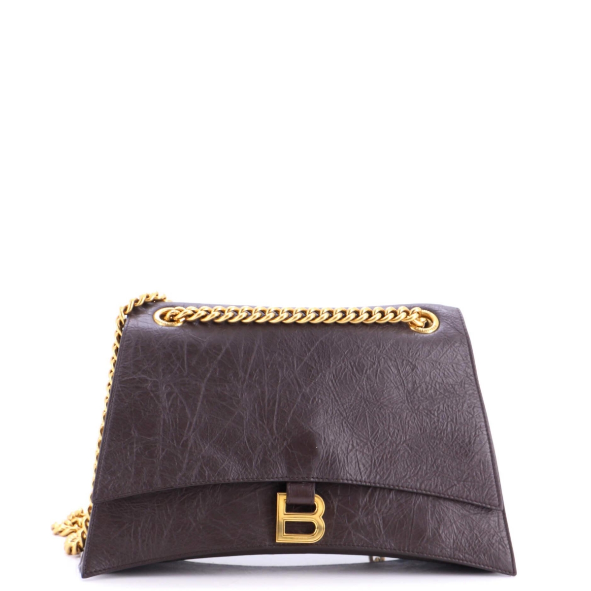 Click here for Pre-Owned Balenciaga Medium Crush Chain Flap Bag L... prices