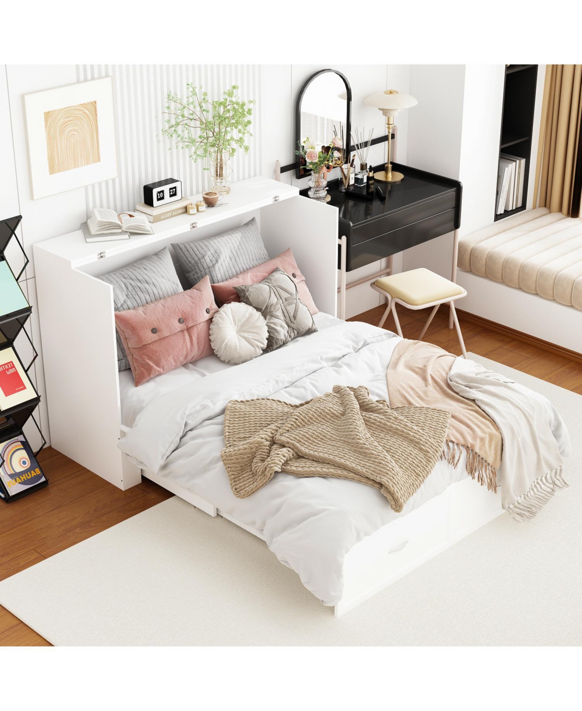 Click here for Homsee Folding Bed with Storage Drawers - Space-Sa... prices