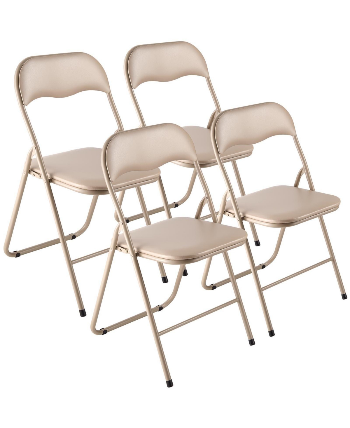 Click here for Mecale 4-Pack Padded Folding Chairs with Metal Fra... prices