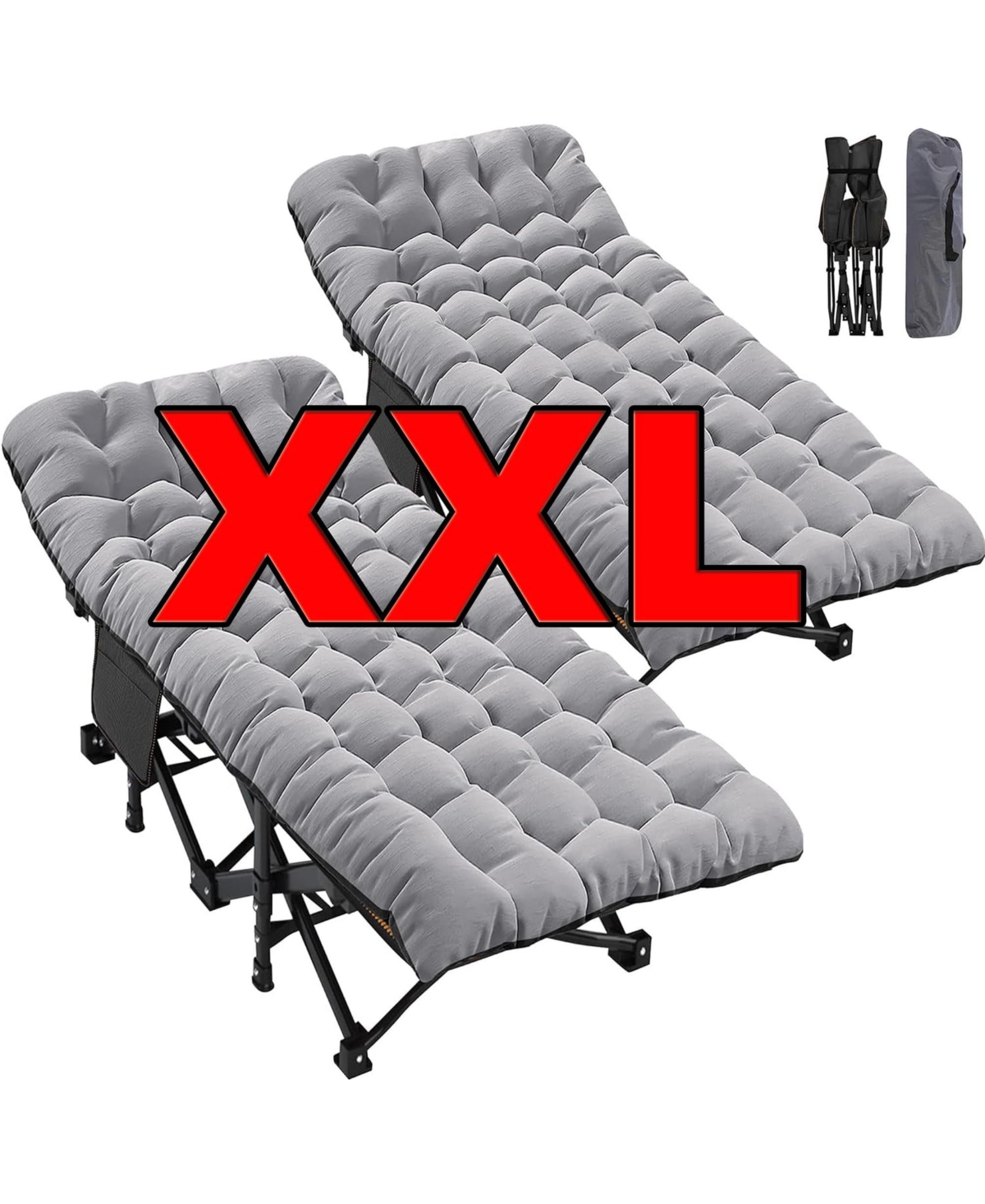 Click here for Aboron 2-Pack Folding Camping Cot with Mat: 78x32.... prices