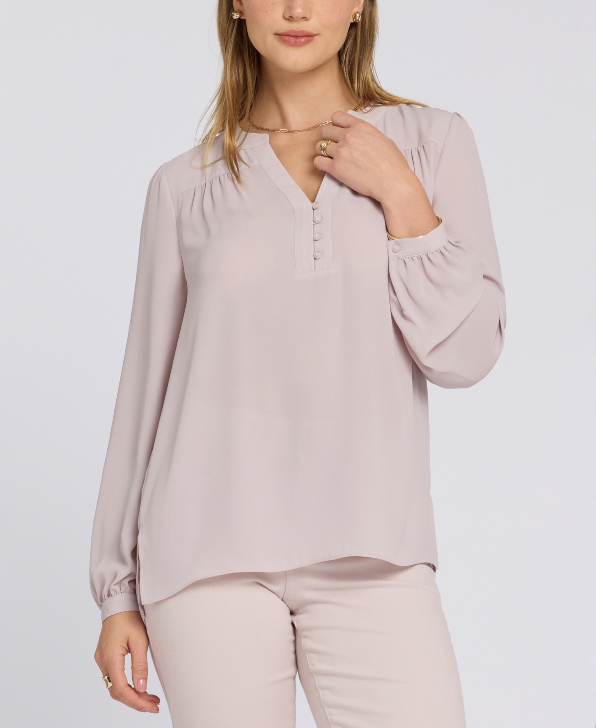 Click here for Nydj Womens Trinity Split Neck Tunic Top - Rock Fl... prices