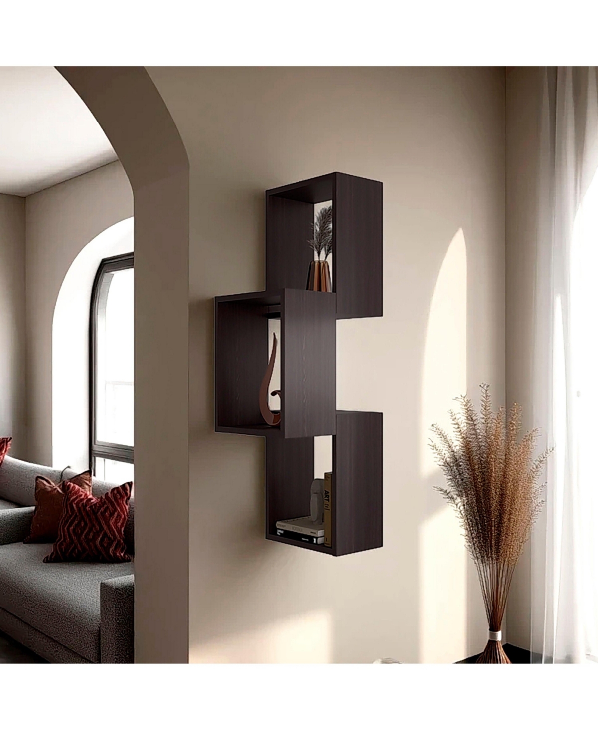 Click here for Fm Furniture Stormi Wall-Mounted Geometric Shelf U... prices