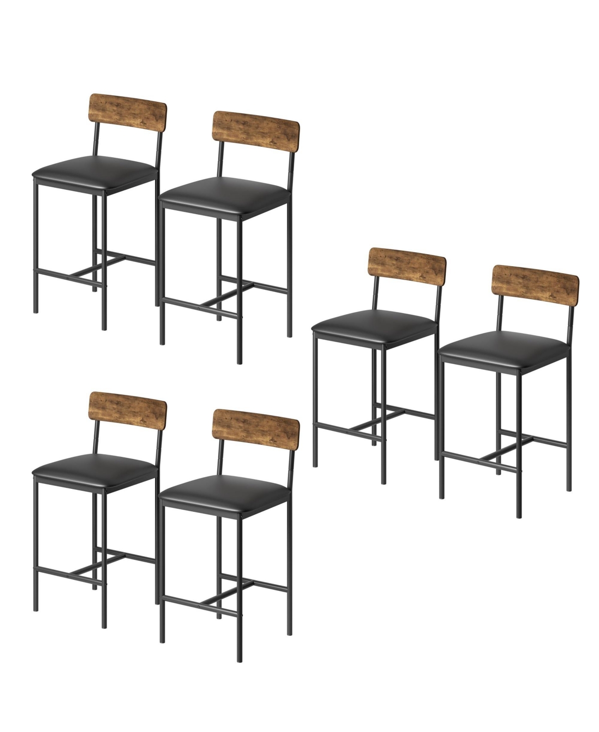Click here for homfan industrial dining/bar chairs with metal fra... prices