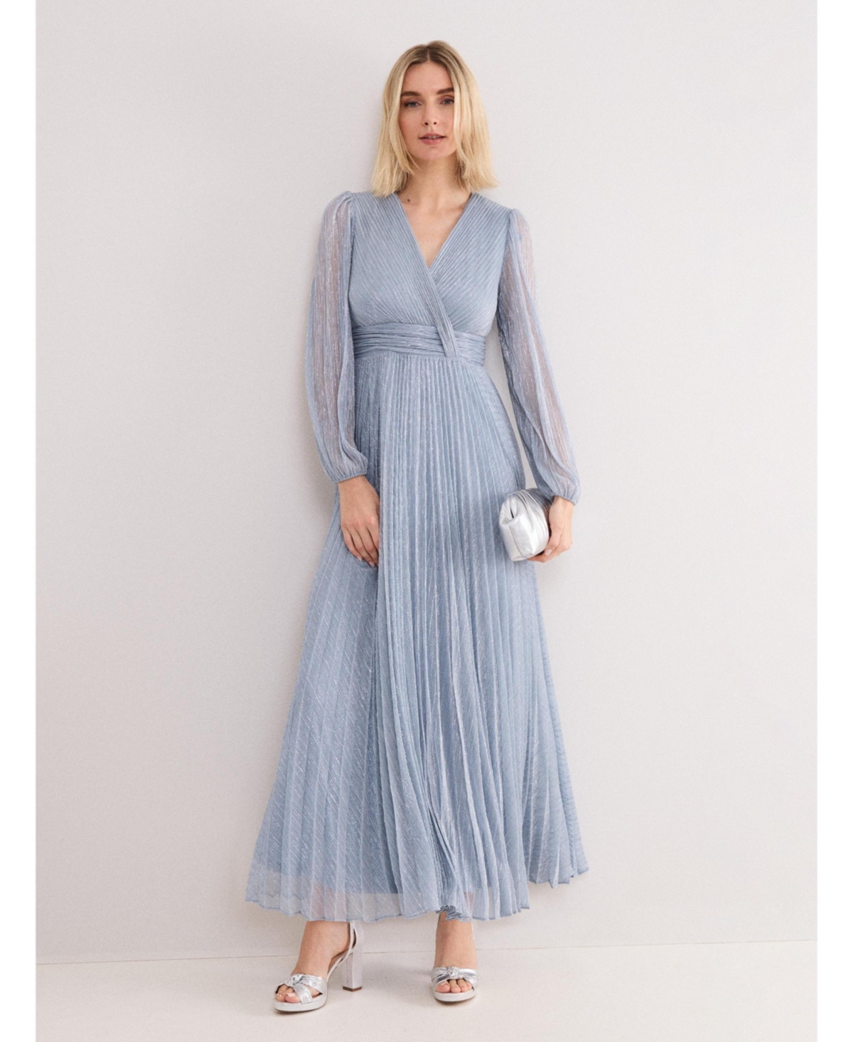 Click here for Phase Eight Womens Harper V-Neck pleated Maxi Dres... prices