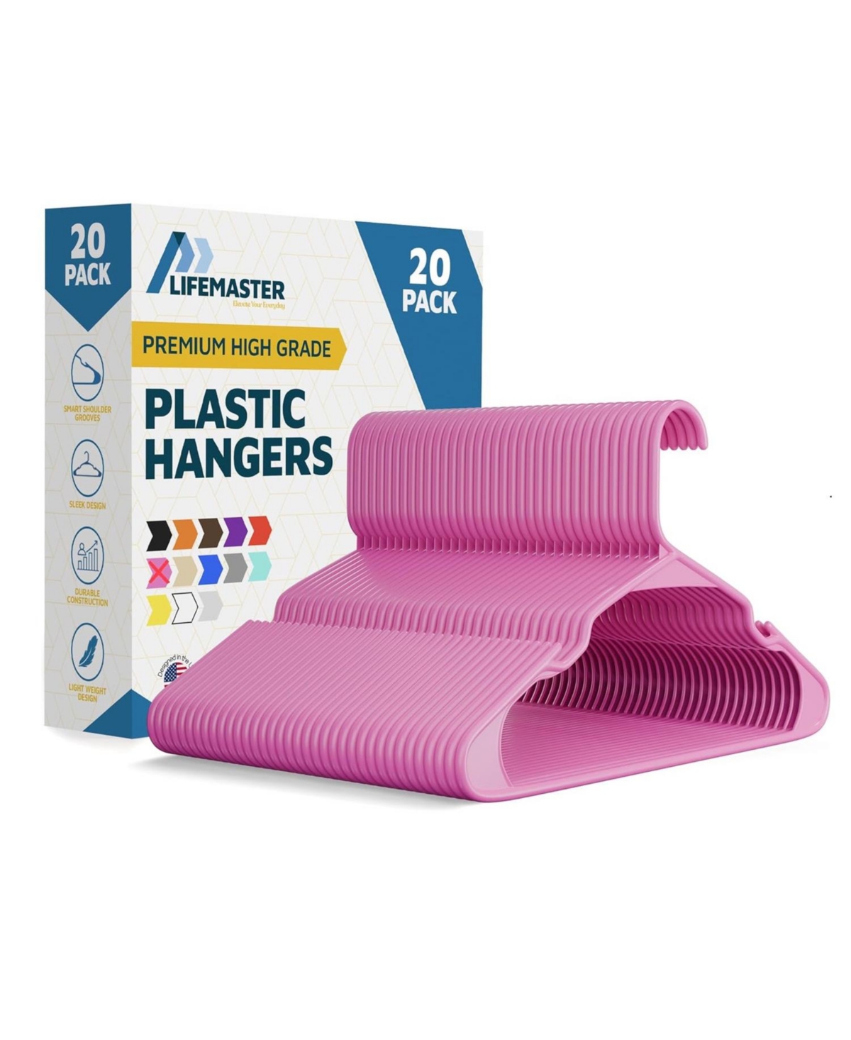 Click here for Lifemaster Heavy-duty plastic hangers with non-sli... prices
