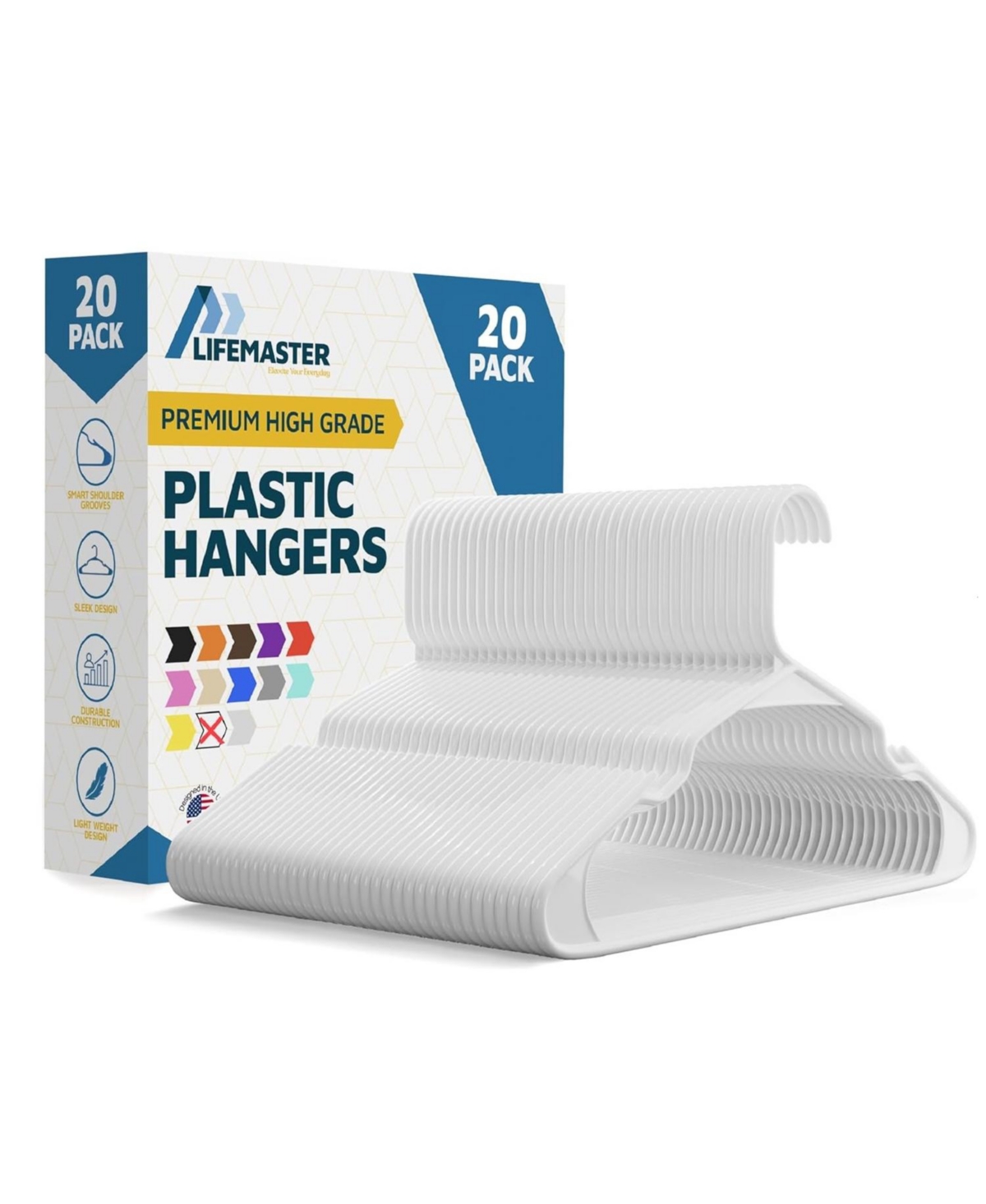 Click here for Lifemaster Heavy-Duty Plastic Clothes Hangers  Non... prices
