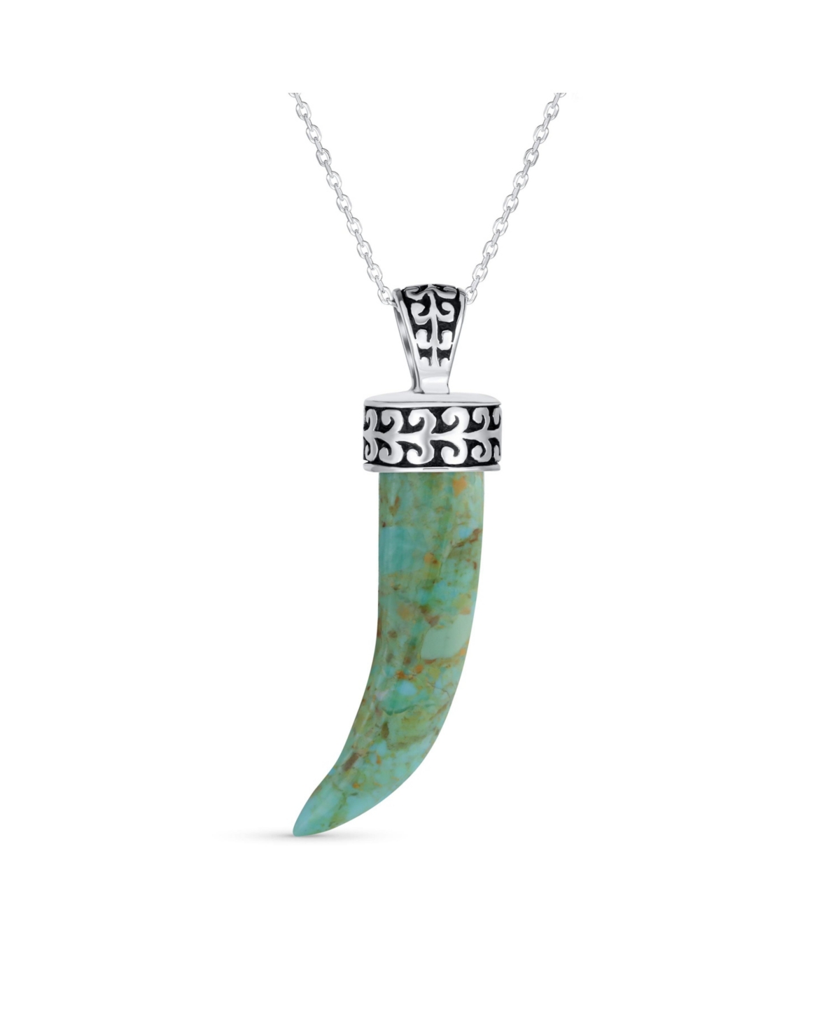 Click here for Bling Jewelry Tooth Amulet Onyx Howlite Turquoise... prices