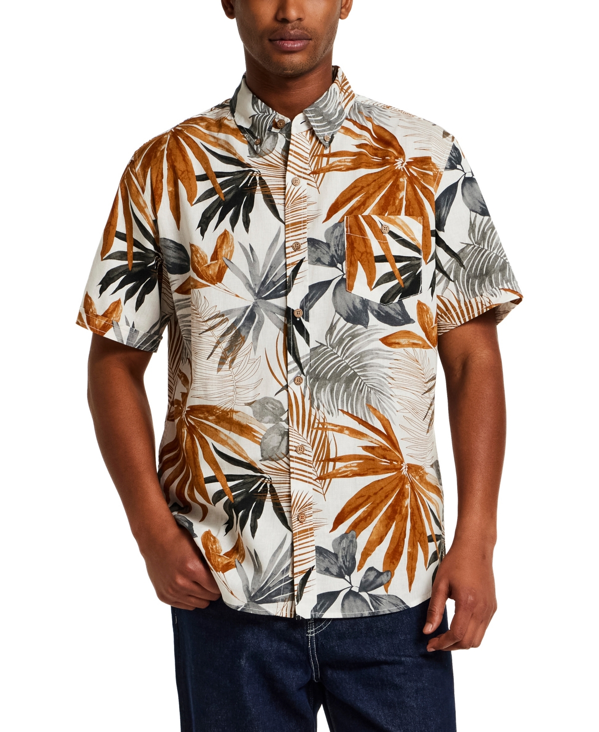 Click here for Weatherproof Vintage Mens Short Sleeve Print Linen... prices