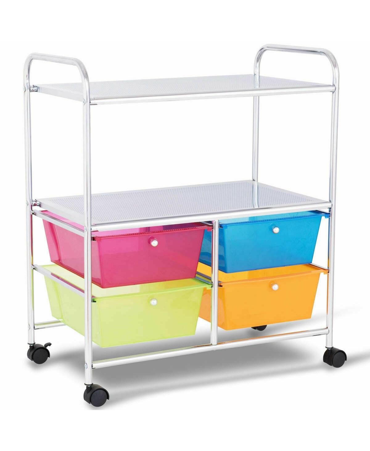 Click here for Gouun 4 Drawers Shelves Rolling Storage Cart Rack... prices