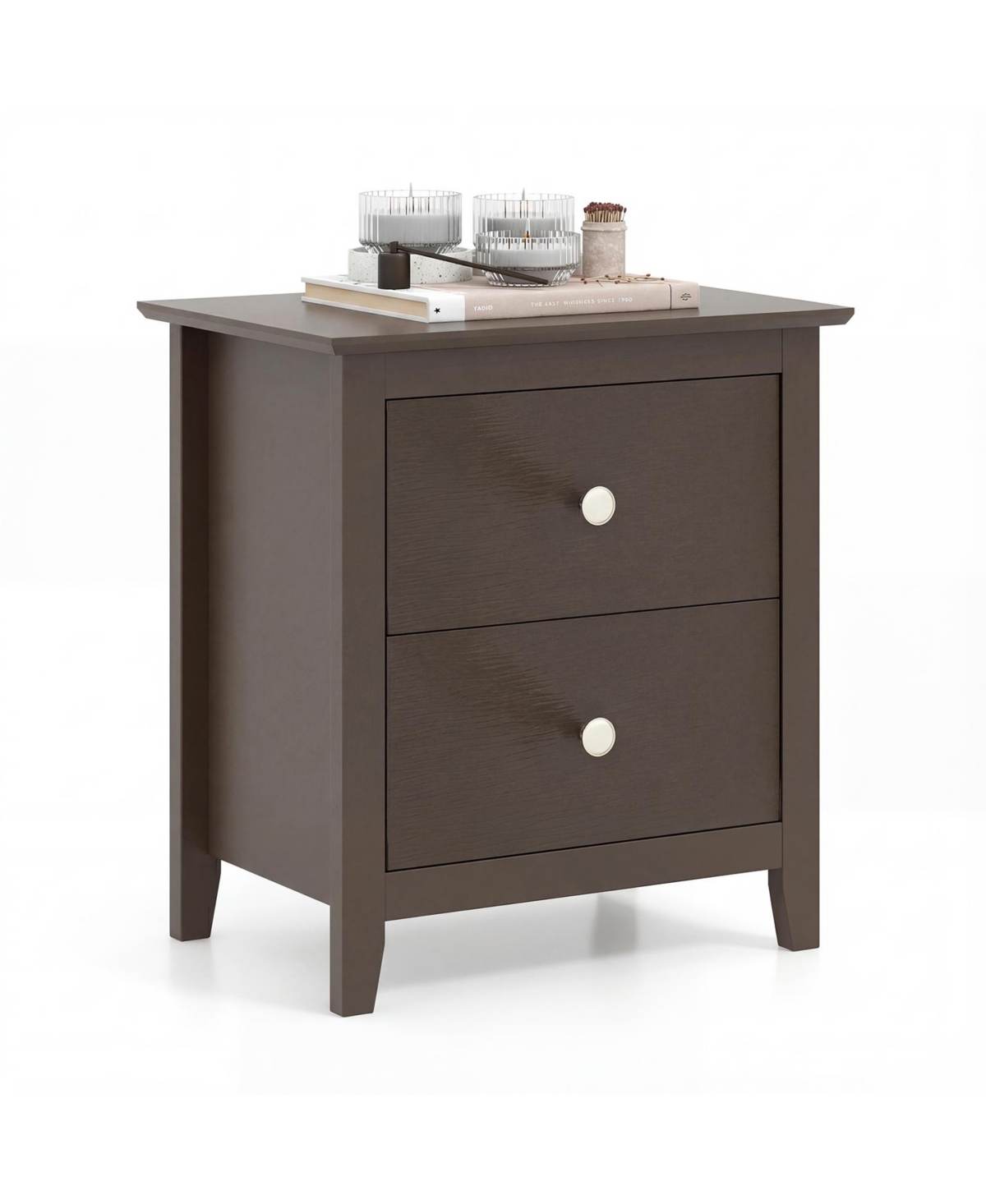 Click here for Gymax Modern Nightstand with Storage 2 Drawers and... prices