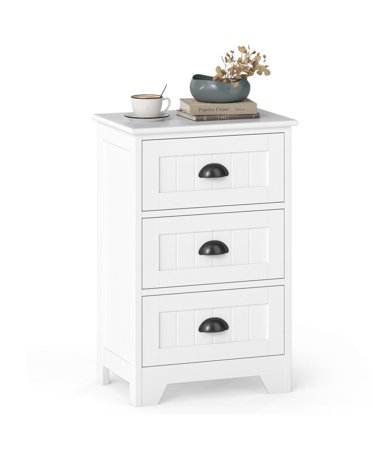 Click here for Gymax End Table Nightstand Bedroom Storage with 3... prices