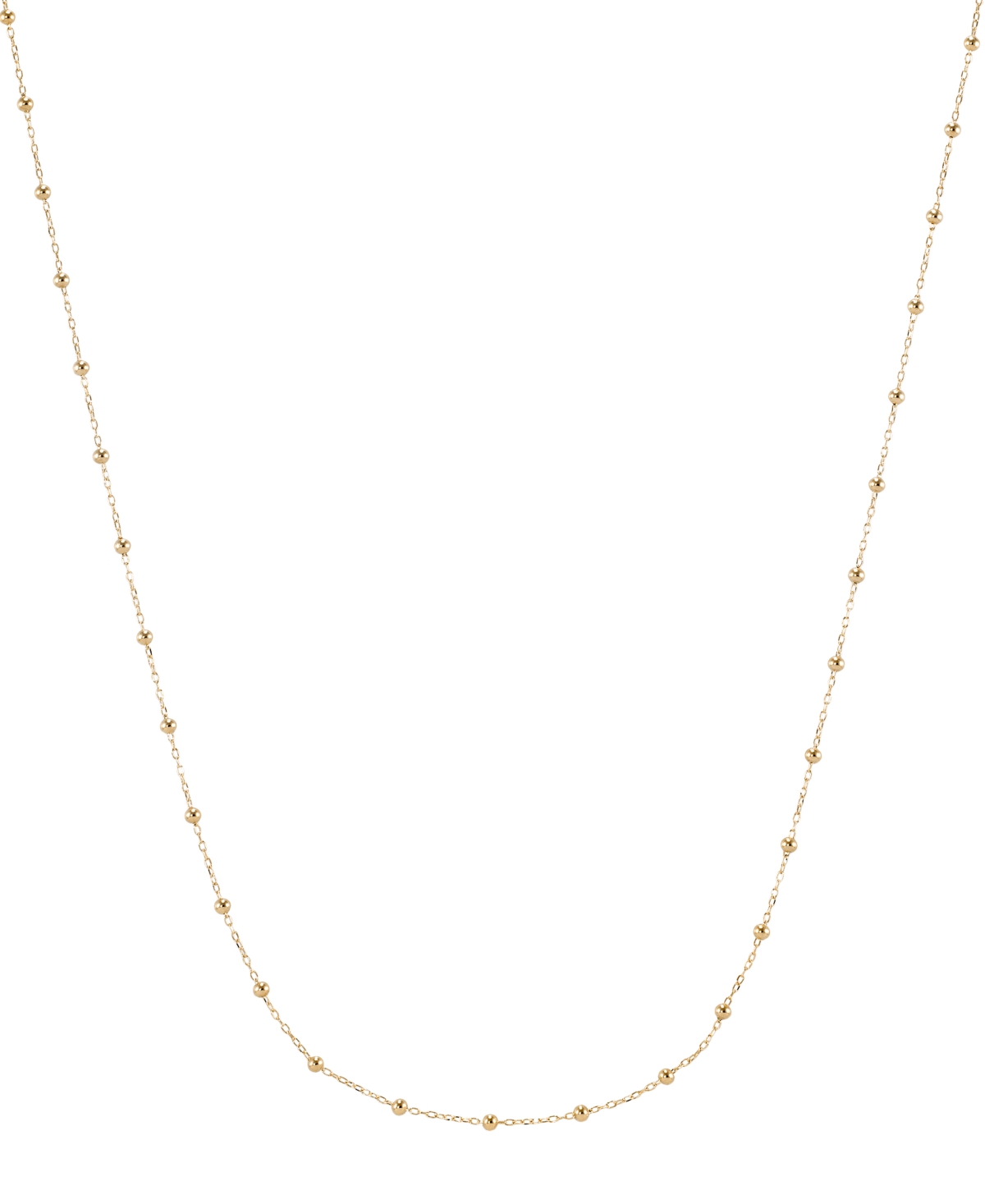 Click here for Macys Beaded Station Necklace in 10k Yellow Gold -... prices