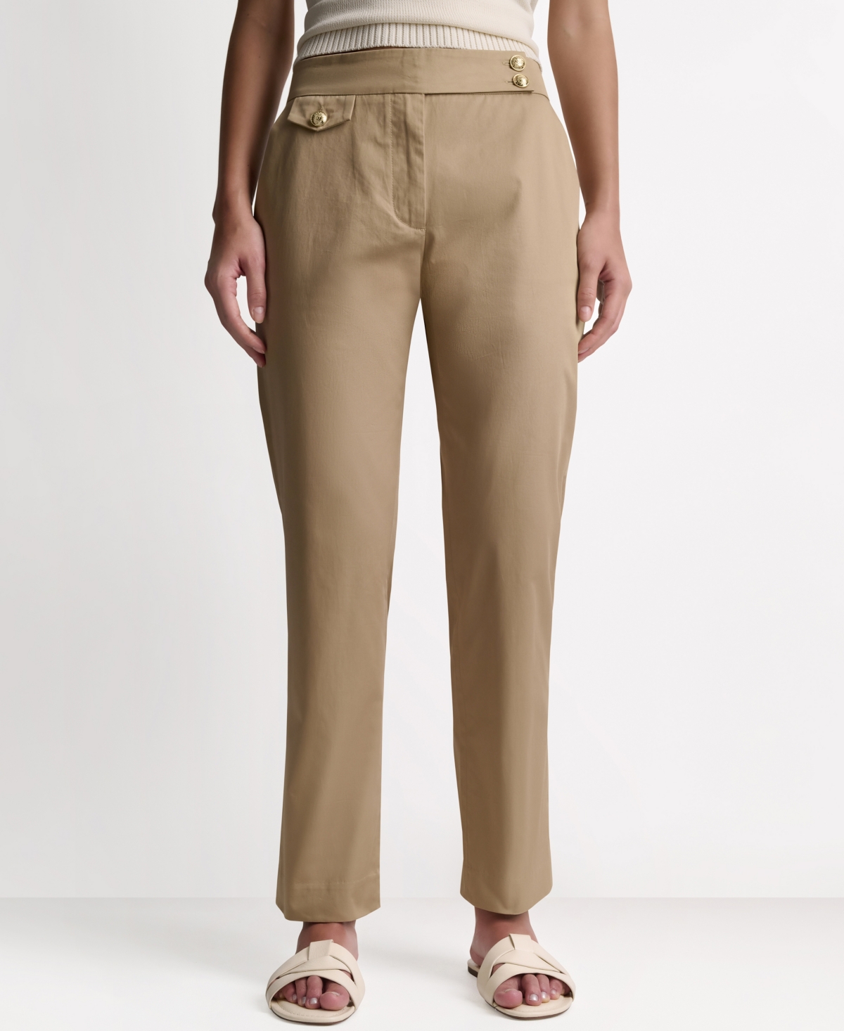 Click here for Bcbg Womens Straight-Leg Mid-Rise Pants - French S... prices