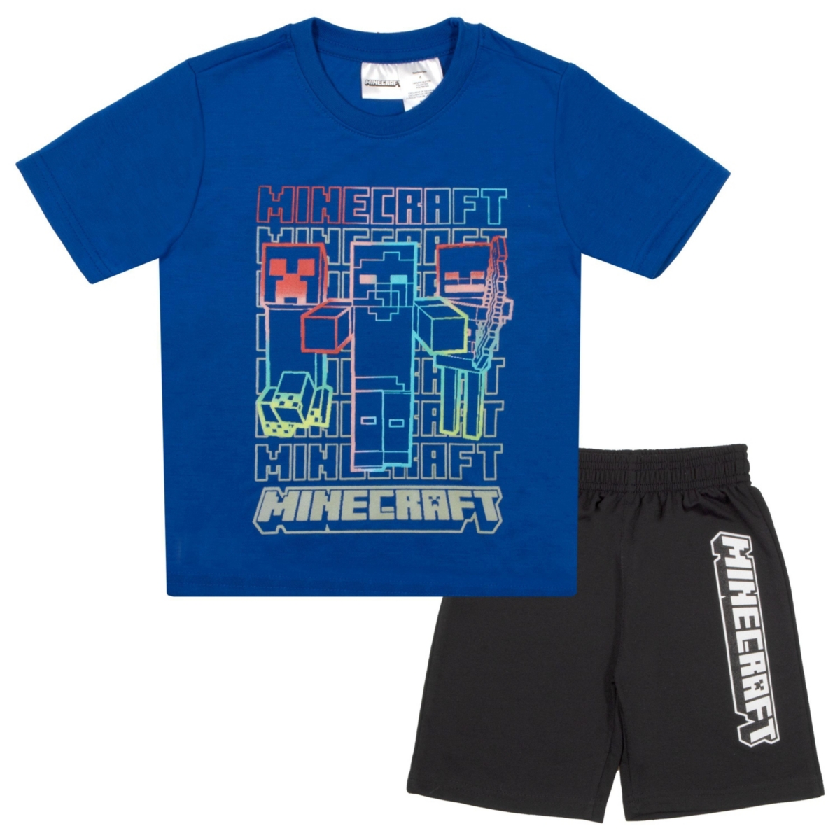 Click here for Minecraft Little Boys Creepers Pattern 2 Piece T-S... prices