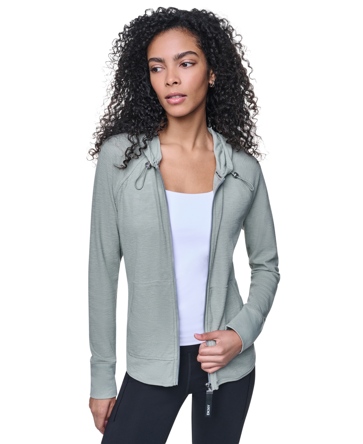 Click here for Dkny Womens Sport Zip-Front Hoodie Jacket - Bay Le... prices