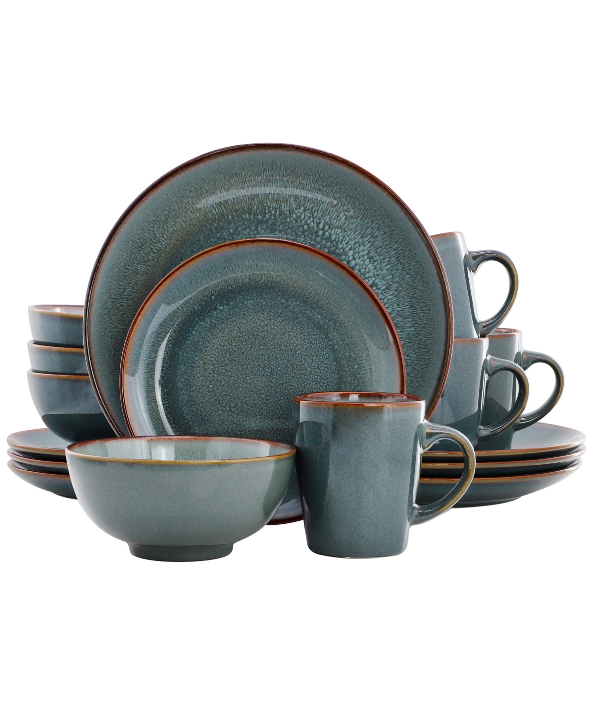 Click here for Elama Slate 16-Piece Dinnerware Set  Service For 4... prices