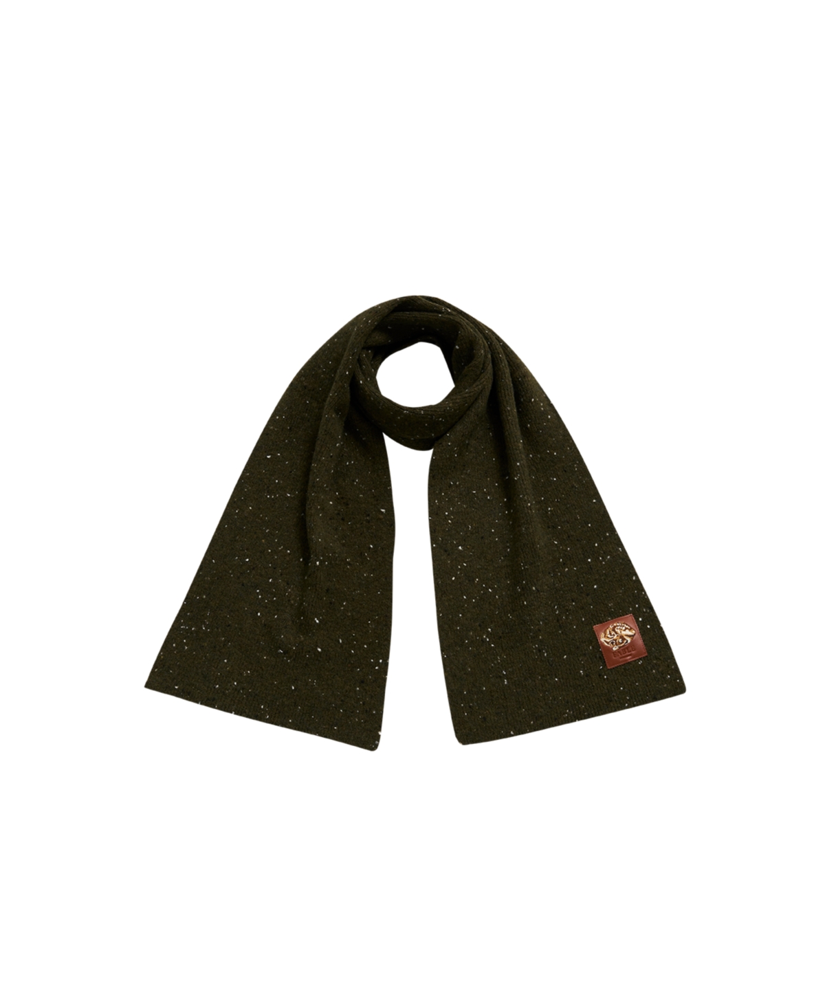 Click here for Fable England Womens Moss Donegal Scarf - Green prices