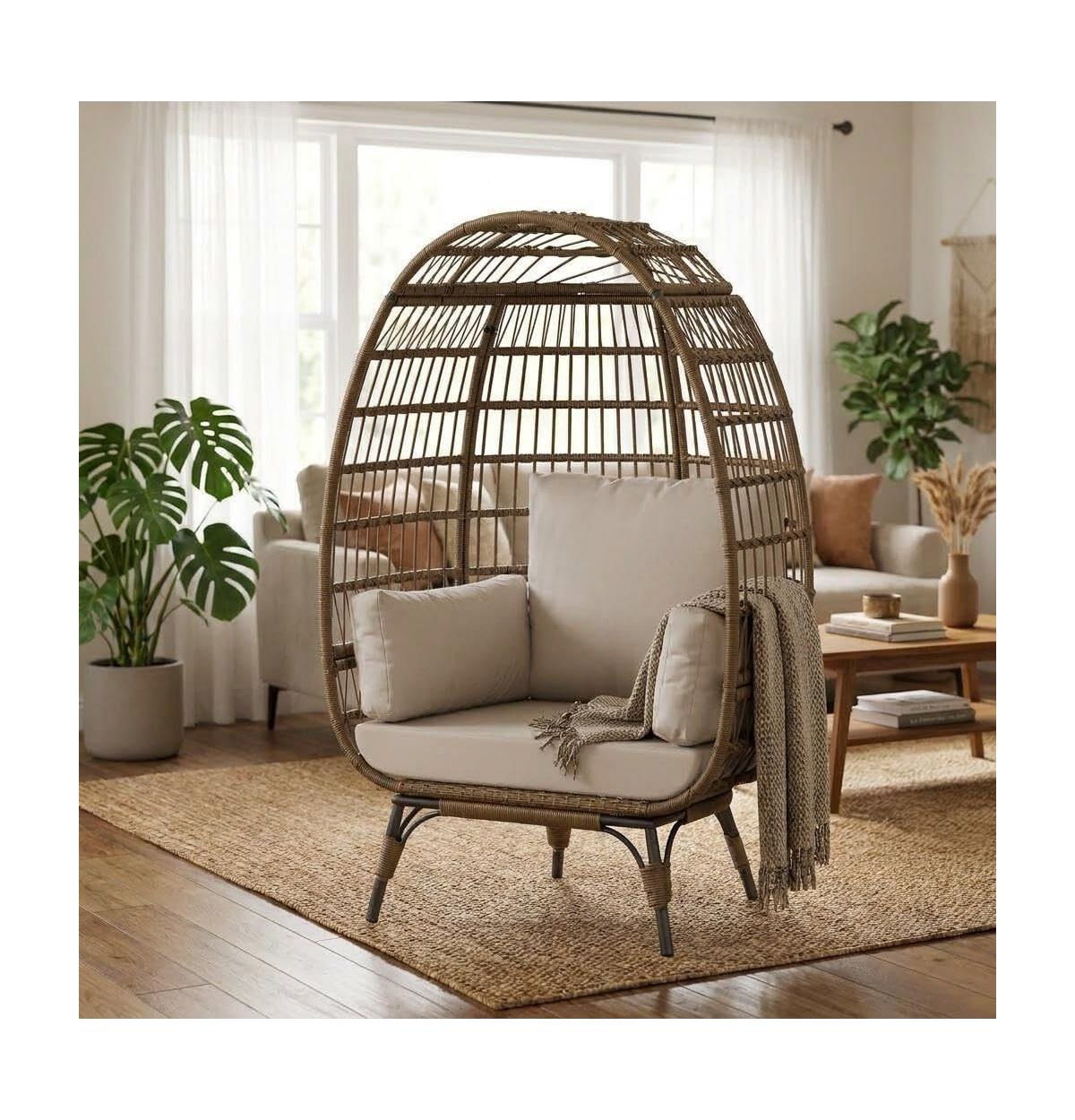 Click here for Xo Rattan Oversized Egg Chair  Uv Resistant Patio... prices