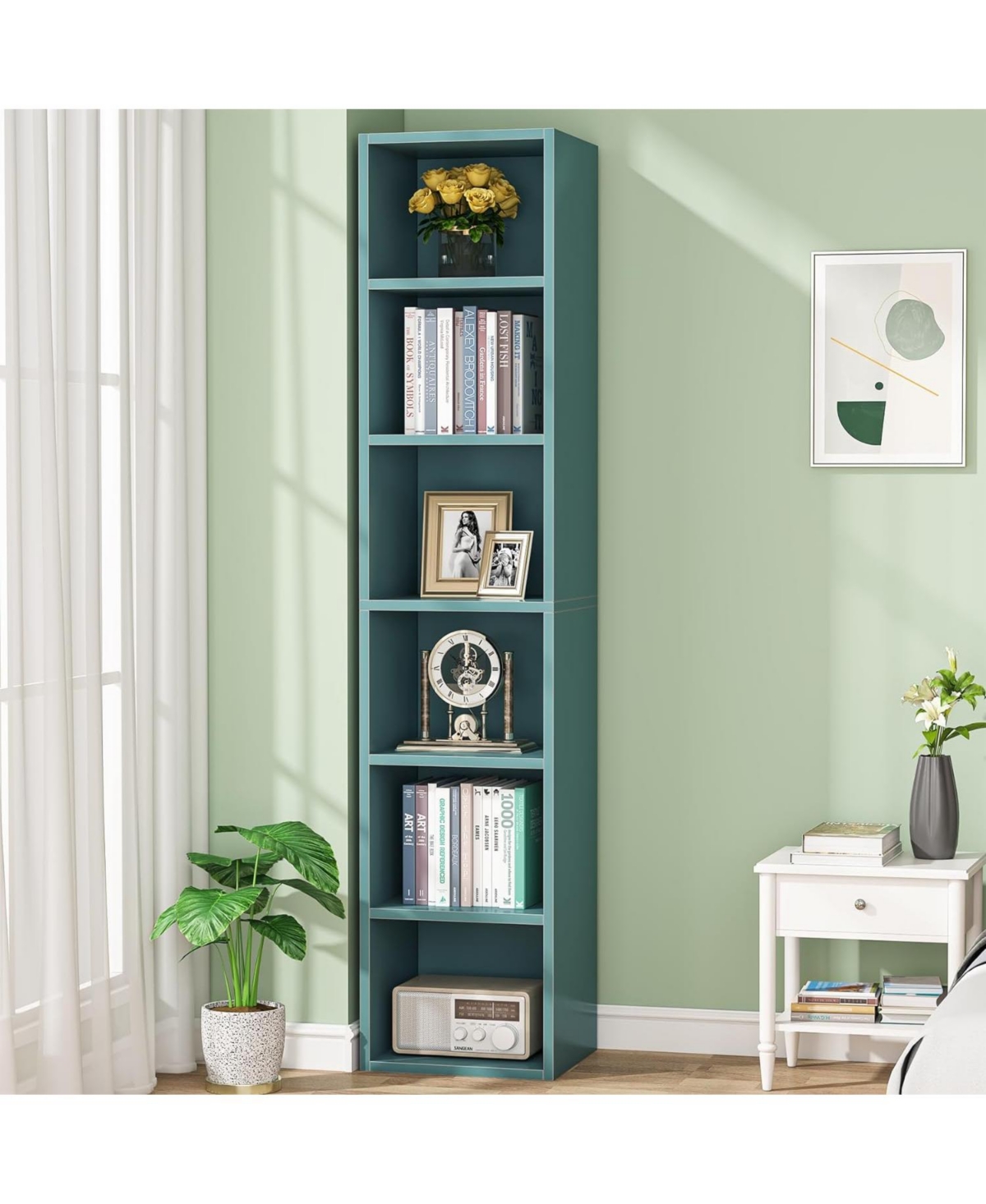 Click here for Tribesigns 70.9 Inch Tall Narrow Bookcase with Sto... prices