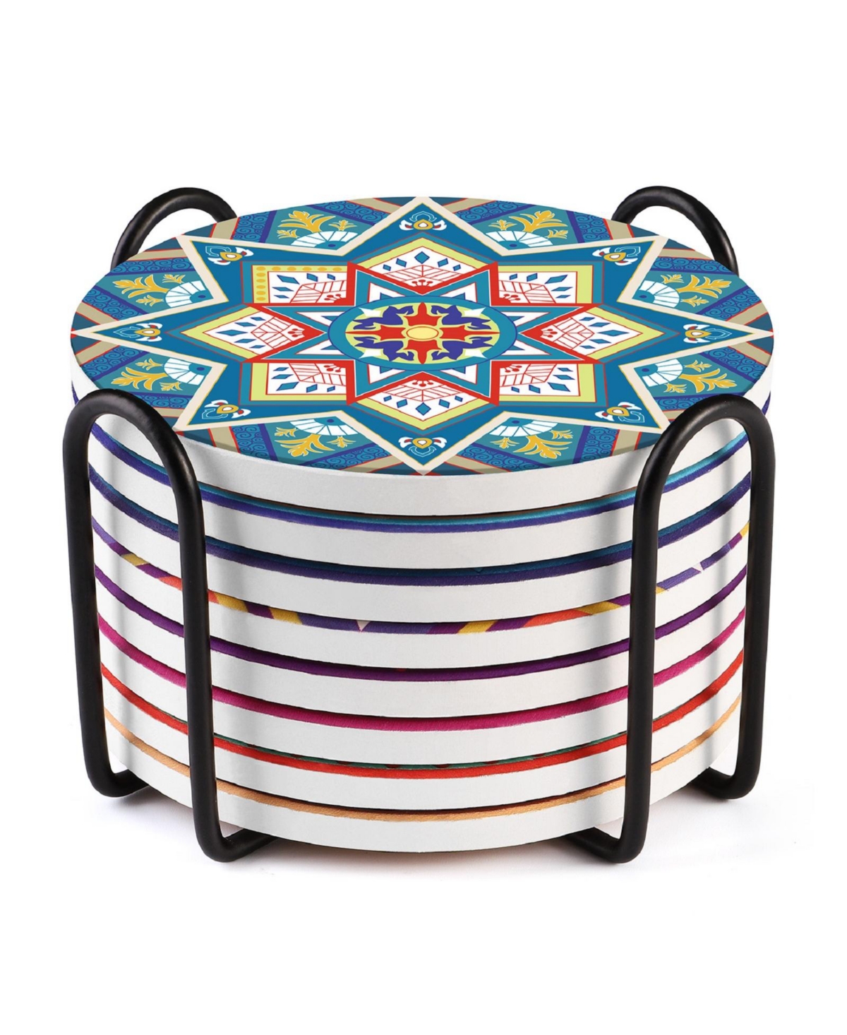Click here for Ventray 4 Mandala Style Absorbent Ceramic Drink Co... prices