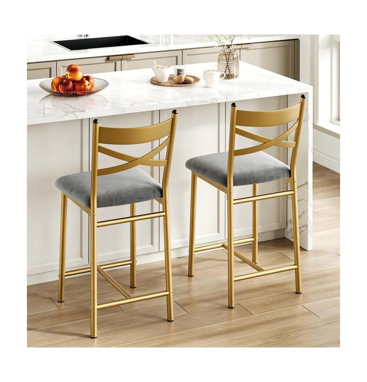 Click here for homfan Bar Stools Set of 2  Modern Counter Height... prices