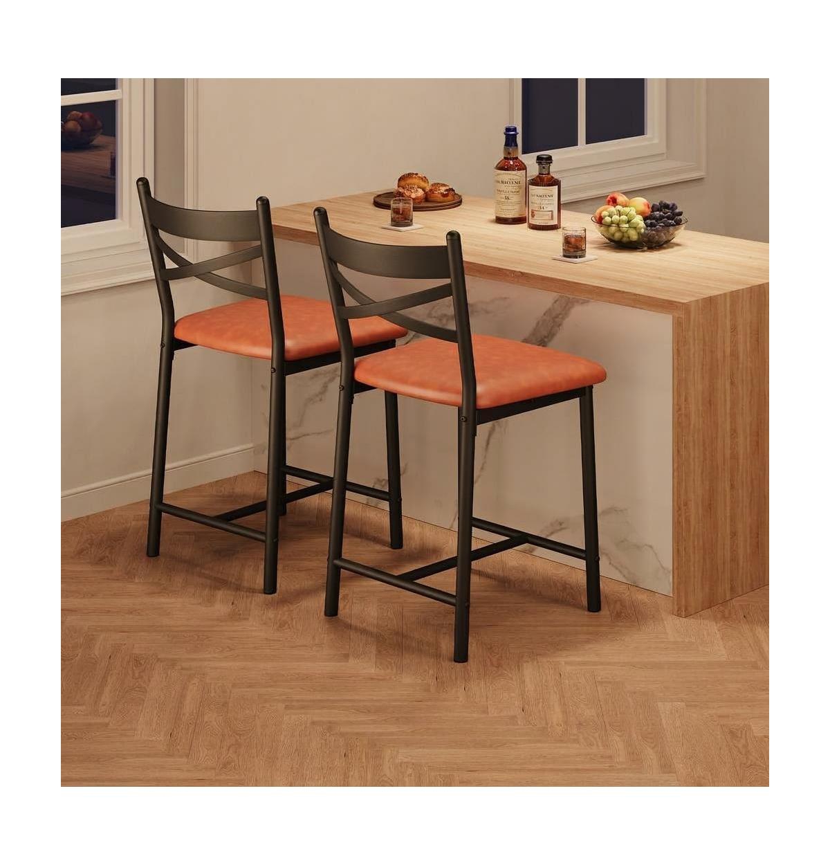 Click here for homfan Bar Stools Set of 2  Modern Counter Height... prices