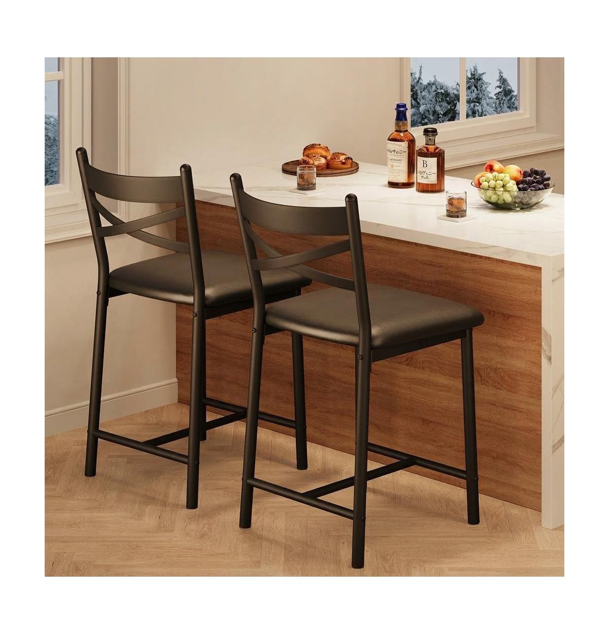 Click here for homfan Bar Stools Set of 2  Modern Counter Height... prices