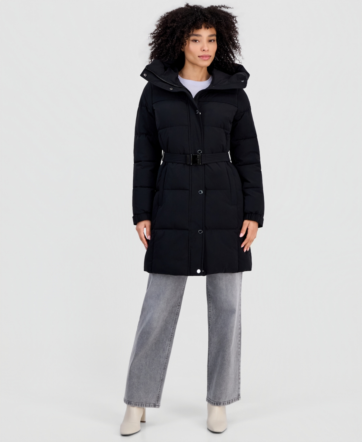 Click here for Michael Michael Kors Womens Belted Hooded Puffer C... prices