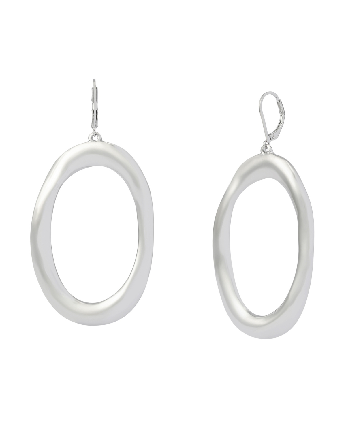 Click here for Robert Lee Morris Soho Rhodium Sculpted Oval Drop... prices