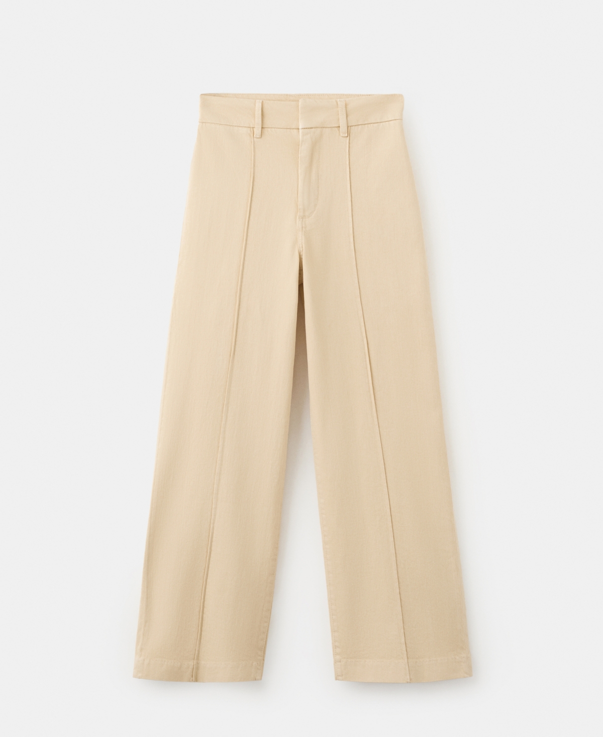 Click here for Mango Womens High-Waisted Wide Leg Jeans - Vanilla prices