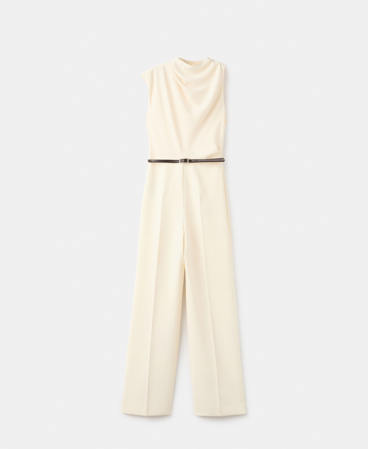 Click here for Mango Womens Asymmetric Long Jumpsuit - Ecru prices