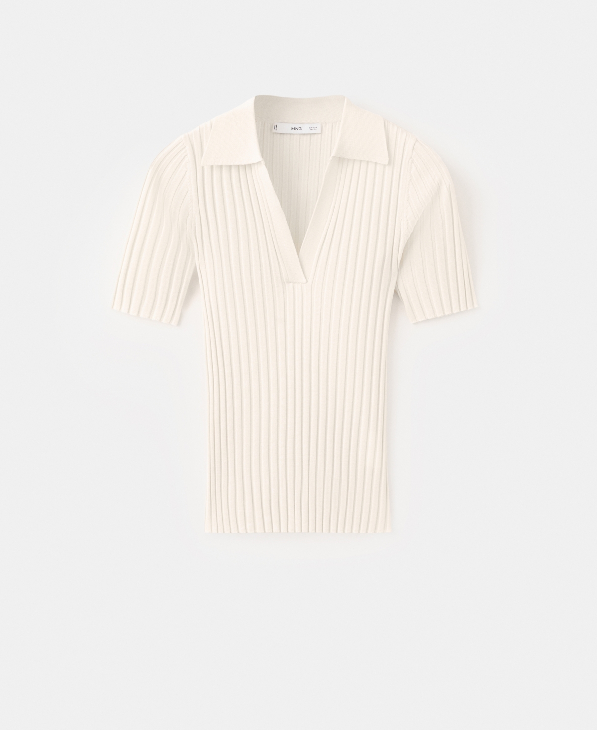 Click here for Mango Womens V-Neck Knit Sweater - Ecru prices