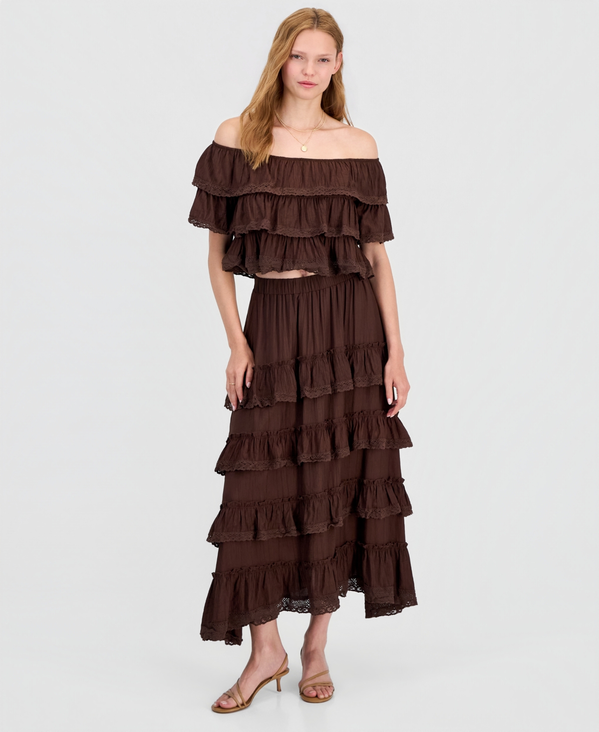 Click here for And Now This Womens Ruffled Tiered Skirt  Macys Ex... prices