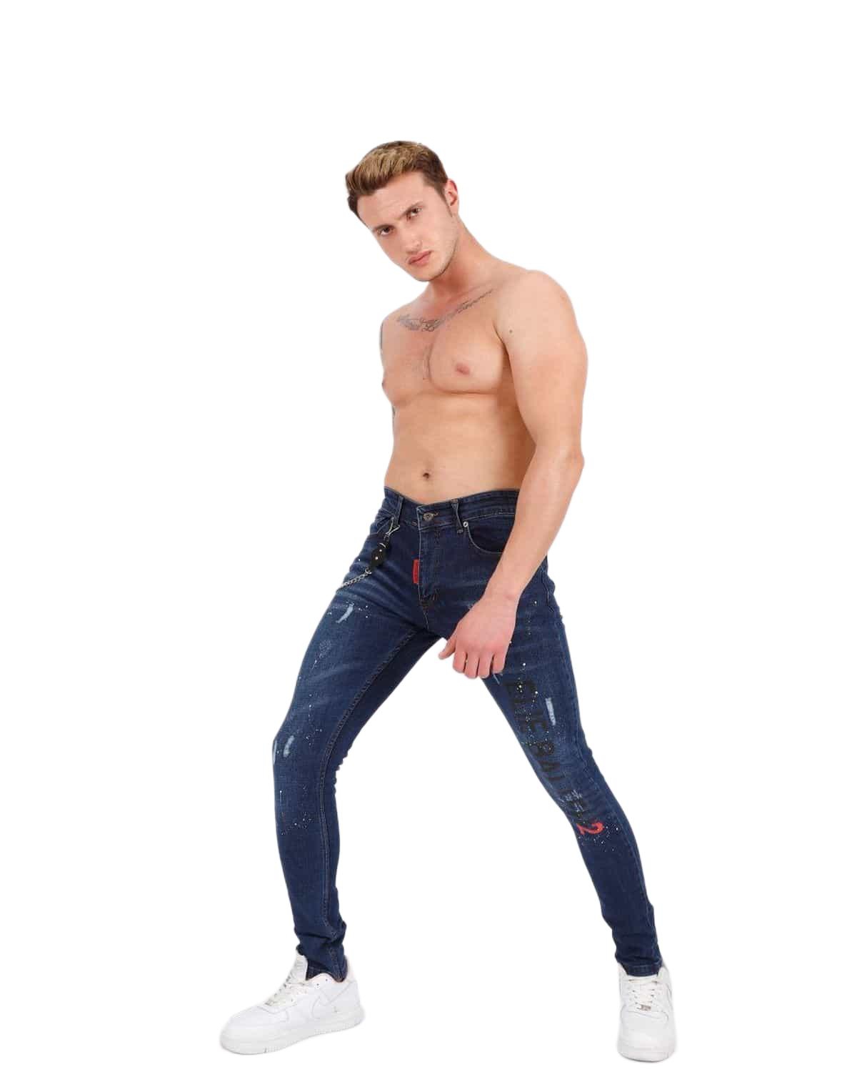 Click here for Elie Balleh Mens Stylish Branded Slim Fit Jeans -... prices