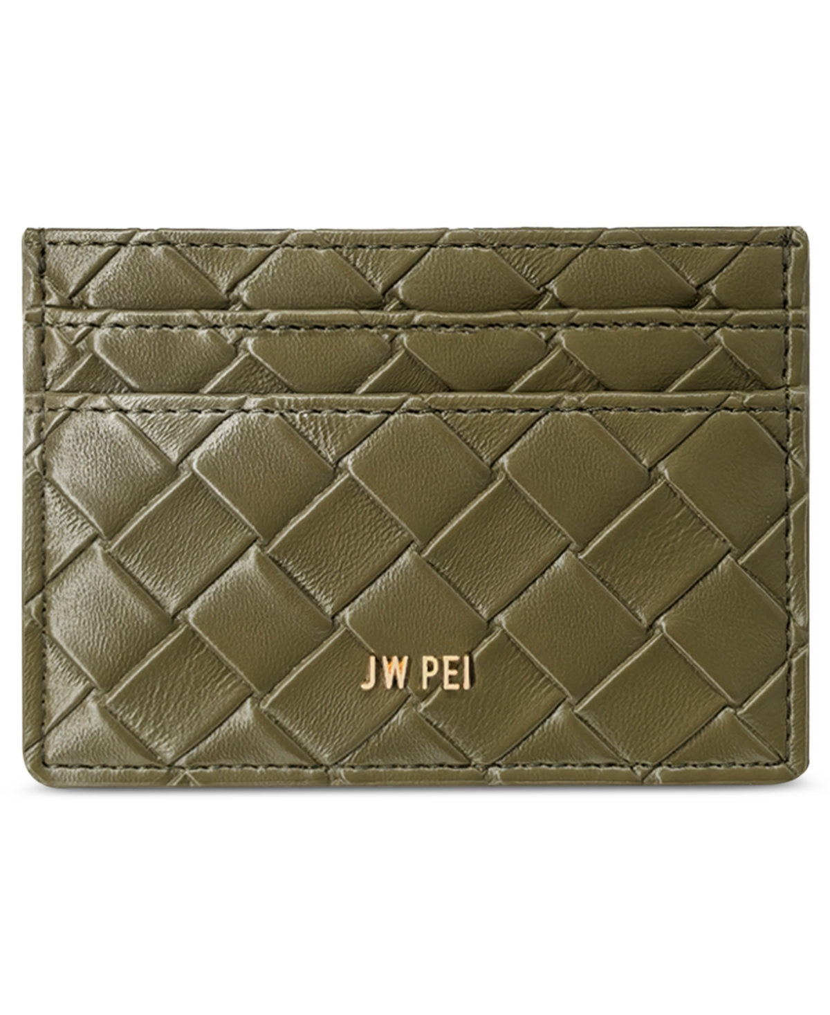 Click here for Jw Pei Woven Textured Card Holder - Olive Green prices