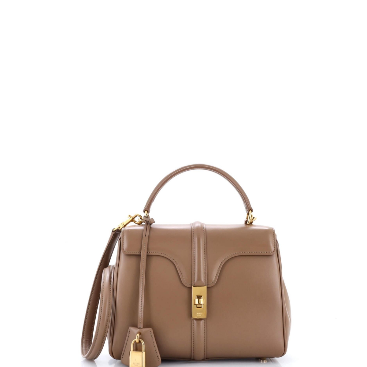 Click here for Pre-Owned Celine Small 16 Top Handle Bag Grained C... prices
