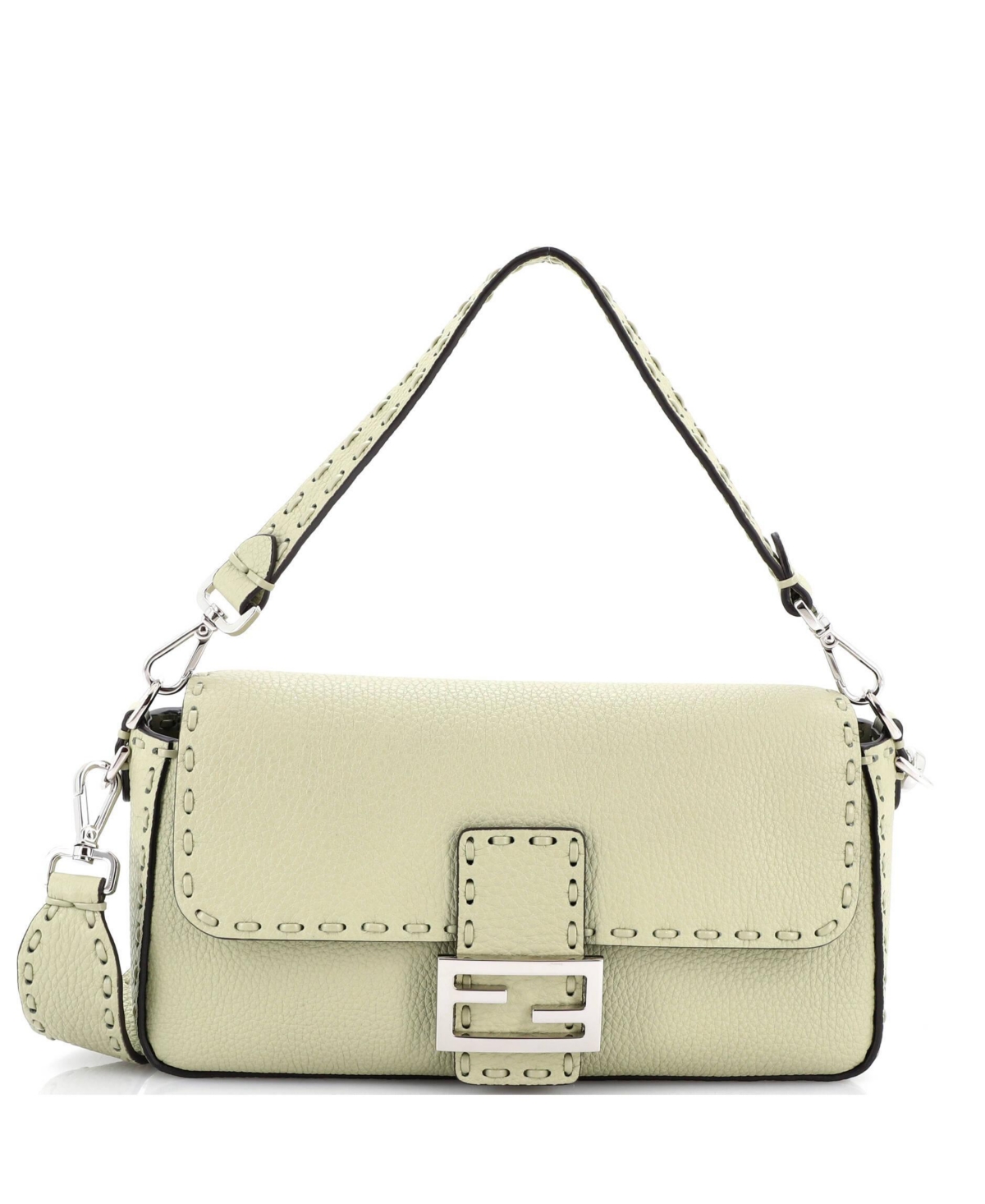 Click here for Pre-Owned Fendi Medium Selleria Baguette Nm Bag Le... prices