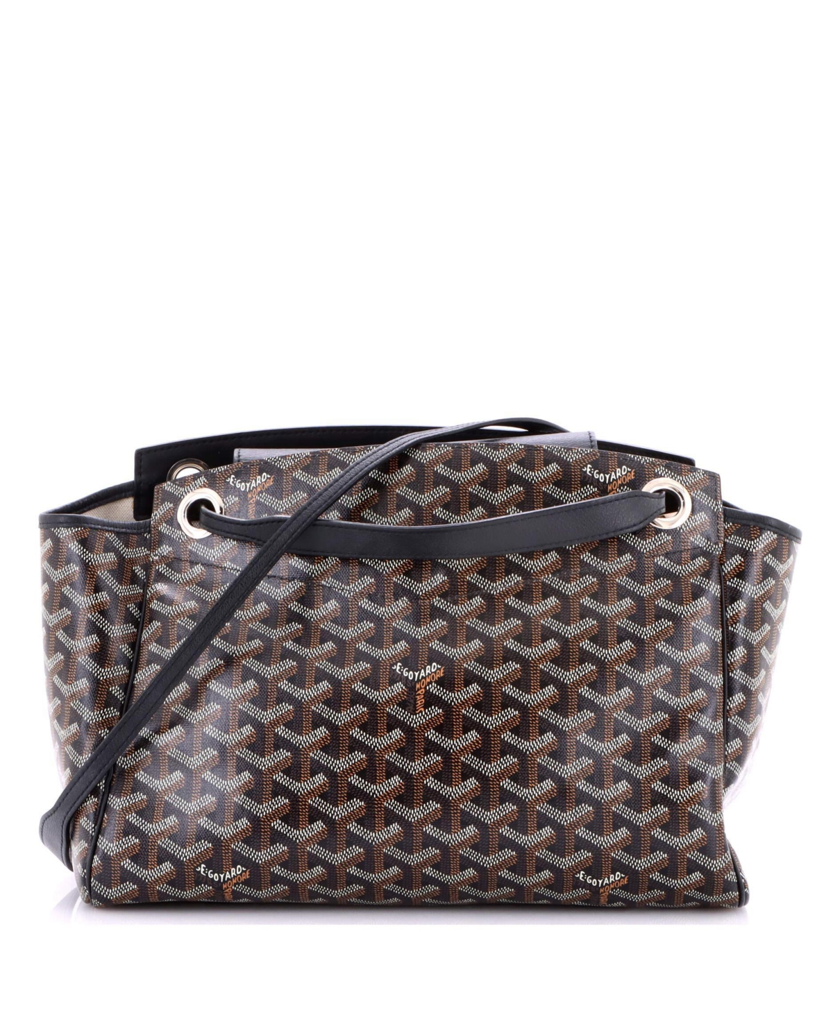 Click here for Pre-Owned Goyard Pm Rouette Bag Coated Canvas - Bl... prices