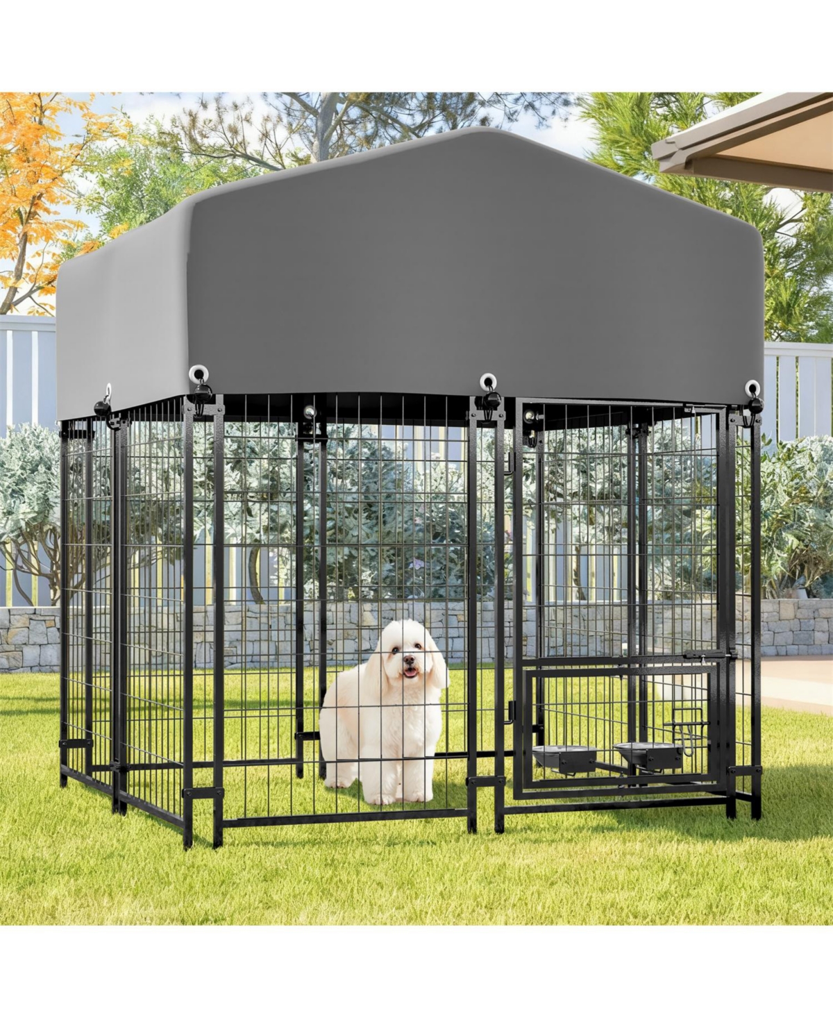 Click here for Aostirmotor Dog Kennel with Roof  Heavy Duty Welde... prices