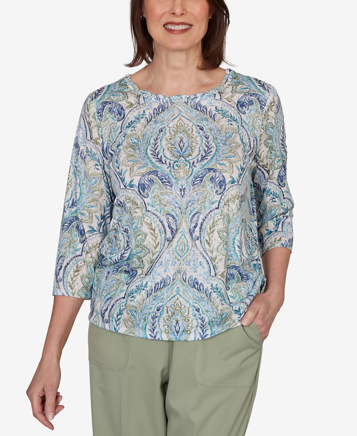 Click here for Alfred Dunner Womens Indigo Girls Medallion Print... prices