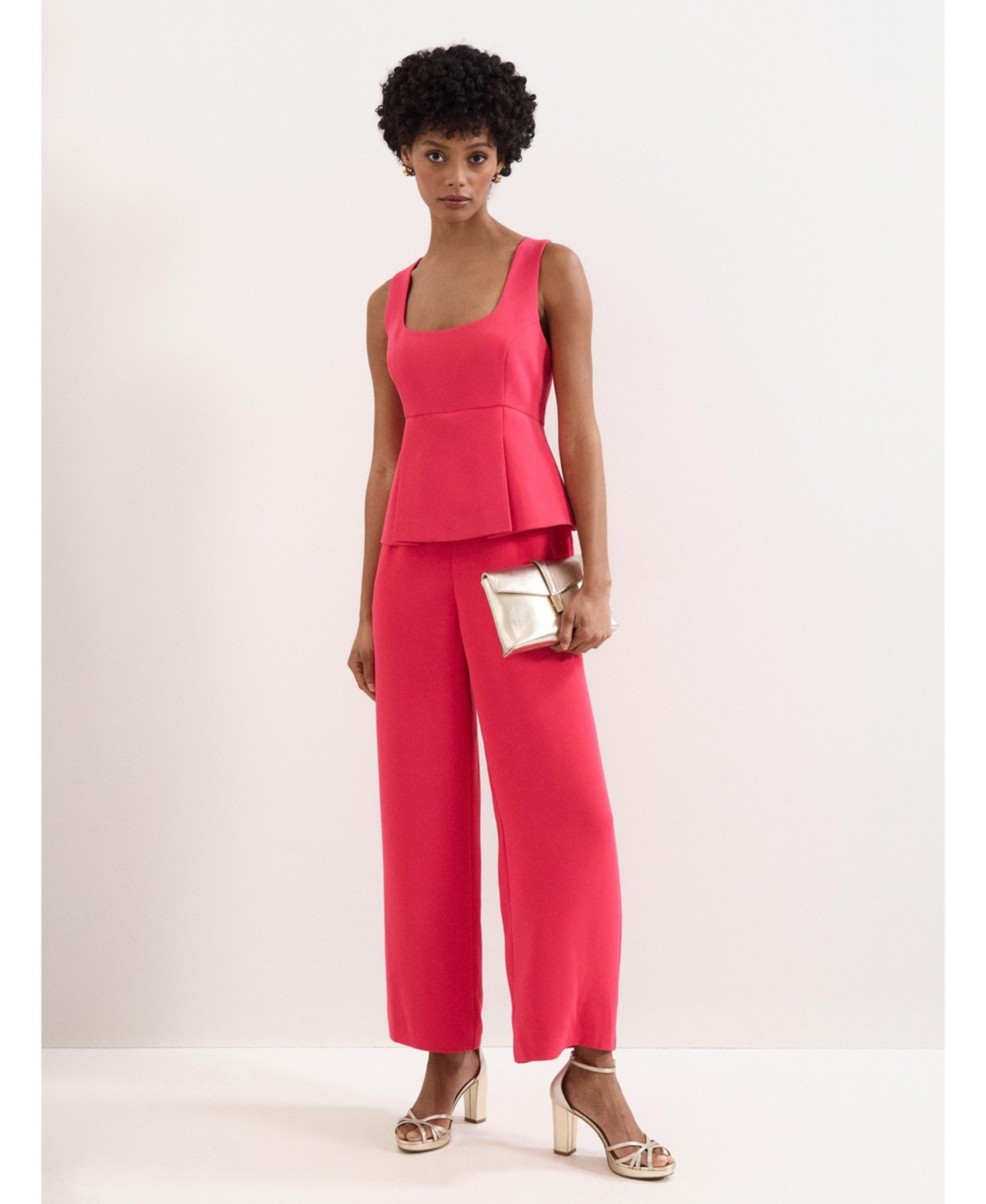 Click here for Phase Eight Womens Jovelle Square Neck Peplum Jump... prices