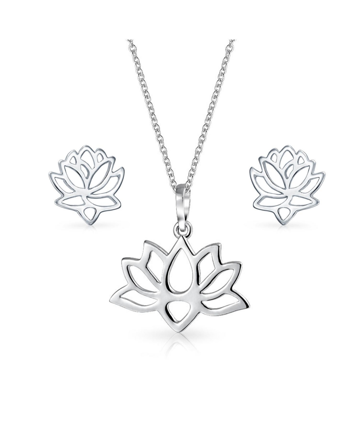 Click here for Bling Jewelry Open Lily Flower Zen Lotus Pendant N... prices