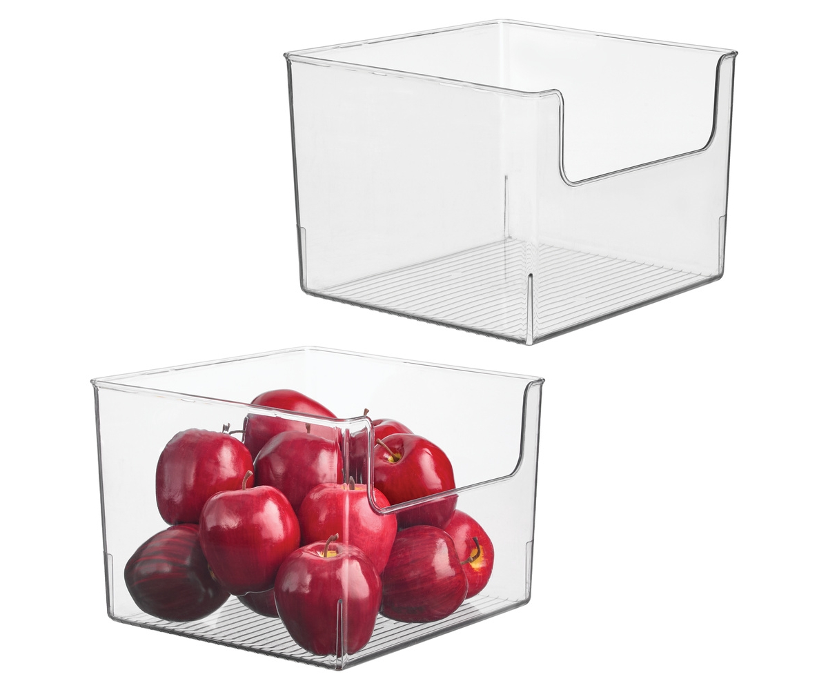 Click here for iDesign Open-Front Storage Bin  Set of 2 - Clear prices