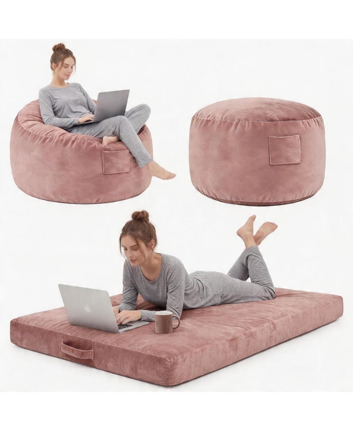 Click here for gaomon 4 in 1 Adult Bean Bag Chair  4ft Oversized... prices