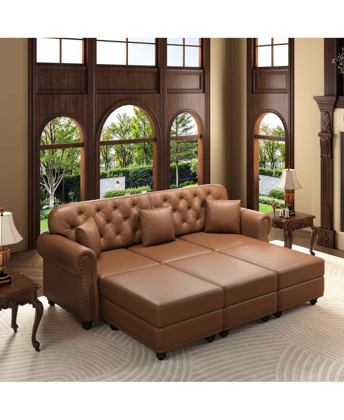Click here for Streamdale Furniture Faux Leather Chesterfield Sof... prices