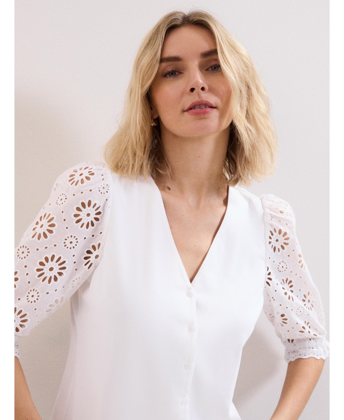 Click here for Phase Eight Womens Eleanor Floral Eyelet Detail To... prices