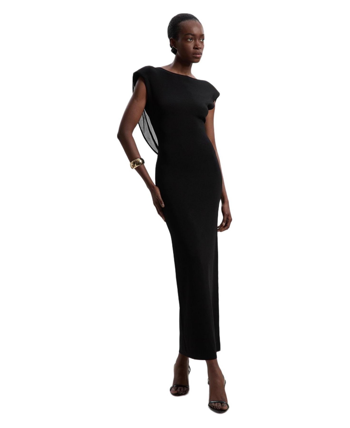 Click here for Karen Millen Womens Plunge Back Sleeveless Maxi Dr... prices