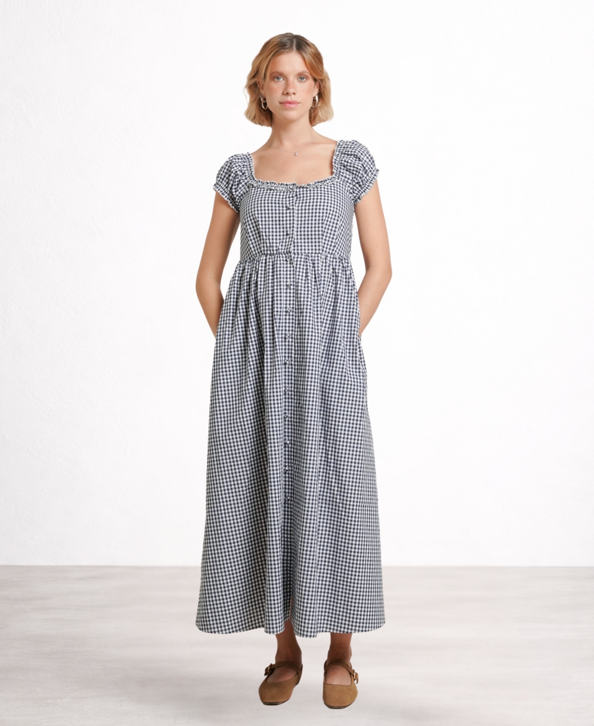 Click here for Nom Maternity Maternity Nom Lily Dress - White  Na... prices