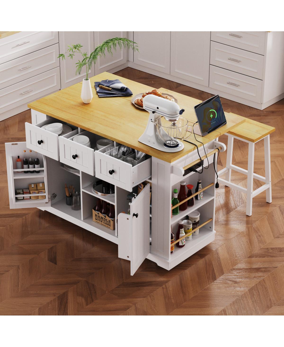 Click here for Streamdale Furniture 53 inch Large Kitchen Island... prices